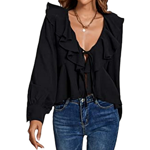 INC International Concepts | Tops | Inc Ruffle Detail Ruched Long ...